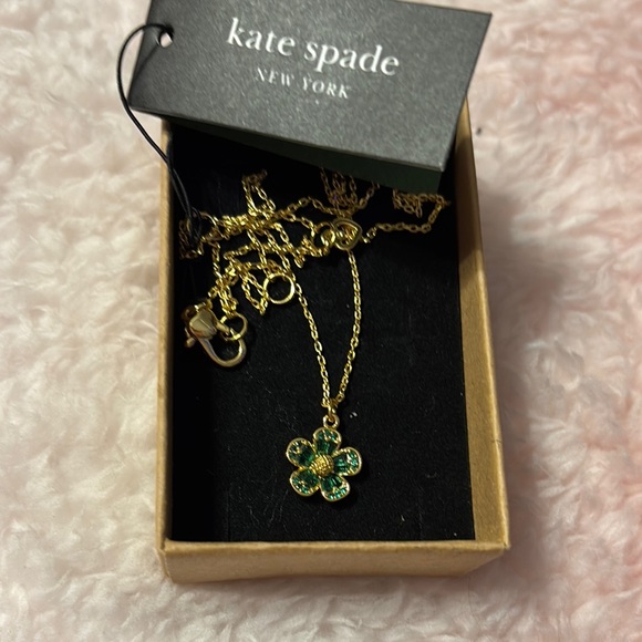 kate spade | Jewelry | Kate Spade Gold And Green Flower Pendant ...